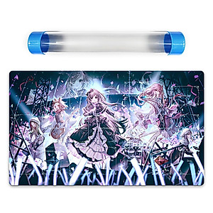 Ygomat Yo-Kai Girl Trading Card Game OCG Playmat TCG Mat Free Best Tube/Bag (YK314) (B_Add Playzones + Tube)