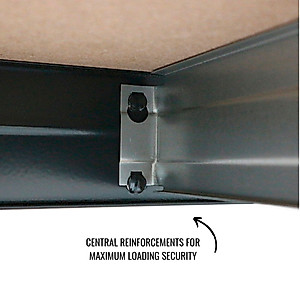 AR Shelving Heavy-Duty Garage Shelving, 5-Shelf Unit, 800-Lb. Capacity Per Shelf, 48in.W x 20in.D x 70in.H, Model# TR18S504KGGED9TG00