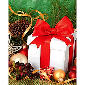 FAKILO Red Satin Ribbon 4 Inch x 22 yd Wide Thick Ribbon for A Grand Opening Business Ribbon Cuttings Ceremony Bow Wedding Chairs Pageant Sashes Christmas Festival Decor