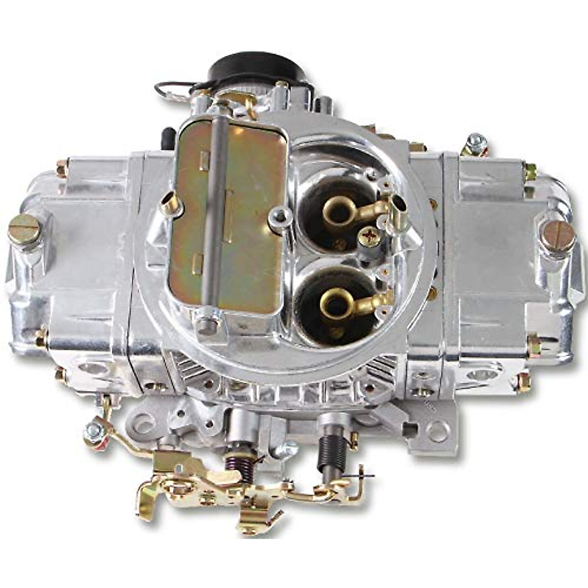 NEW HOLLEY 650 CFM DOUBLE PUMPER CARBURETOR,SHINY ALUMINUM,MODEL 4150,ELECTRIC CHOKE,MECHANICAL SECONDARIES,COMPATIBLE WITH GASOLINE