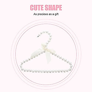 Balacoo Baby Clothes Rack Metal Hangers Metal Clothes Hanger Pet Clothes Hangers Pearl Beads Dog Apparel Hangers Anti- Slip Baby Coat Hangers for Dog Cat Baby Toddler Small Coat White s