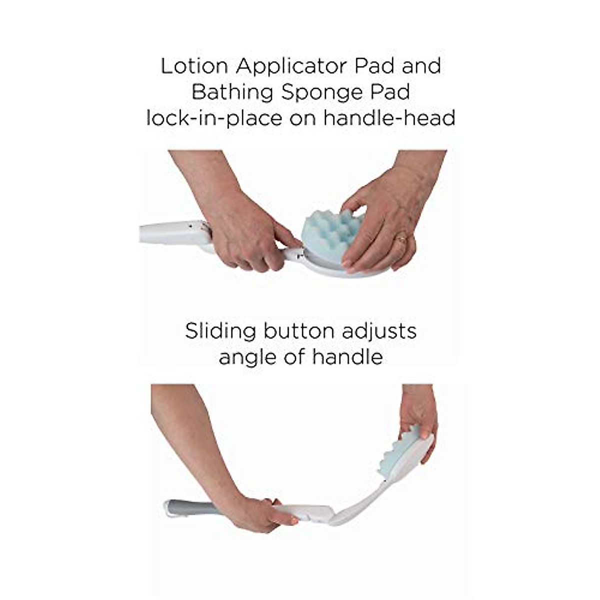 Juvo Products Replacement Bath Sponges for Combination Lotion Applicator and Bathing Wand, 2-Pack, Blue