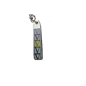 Victoria's Secret Wristlet Strap Rhinestones Keychain Color White Shine New