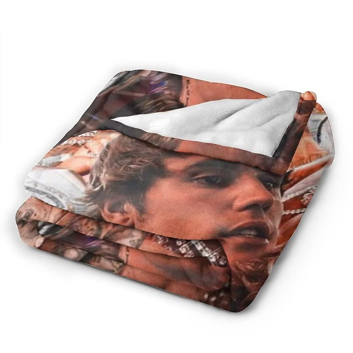Justin Bieber Throw Blanket Ultra Soft Flannel Blanket Warm Lightweight Throw Blanket Bed Couch Sofa Living Room Blankets Singer Merch Fans Gift 50x40 in