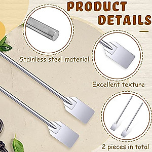 2 Pack Stainless Steel Crawfish Stirring Paddle for Lobster Shrimp Crab Seafood Boil Mixing, Long Stir Paddle Large Metal Paddle Stirrer for Batch Cooking Beer Brewing Accessories