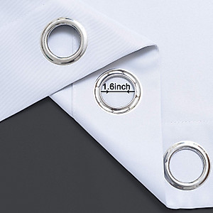 Yakamok Room Darkening Black Gradient Color Ombre Blackout Curtains with Grommet Thickening Polyester Thermal Insulated Window Drapes for Living Room/Bedroom (Black, 2 Panels, 52x84 Inch)