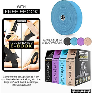 (135 Feet) Bulk Kinesiology Tape Waterproof Roll Sports Therapy Support for Knee, Muscle, Wrist, Shoulder, Back/Original Uncut Premium Therapeutic Elastic & Hypoallergenic Cotton - (Beige)