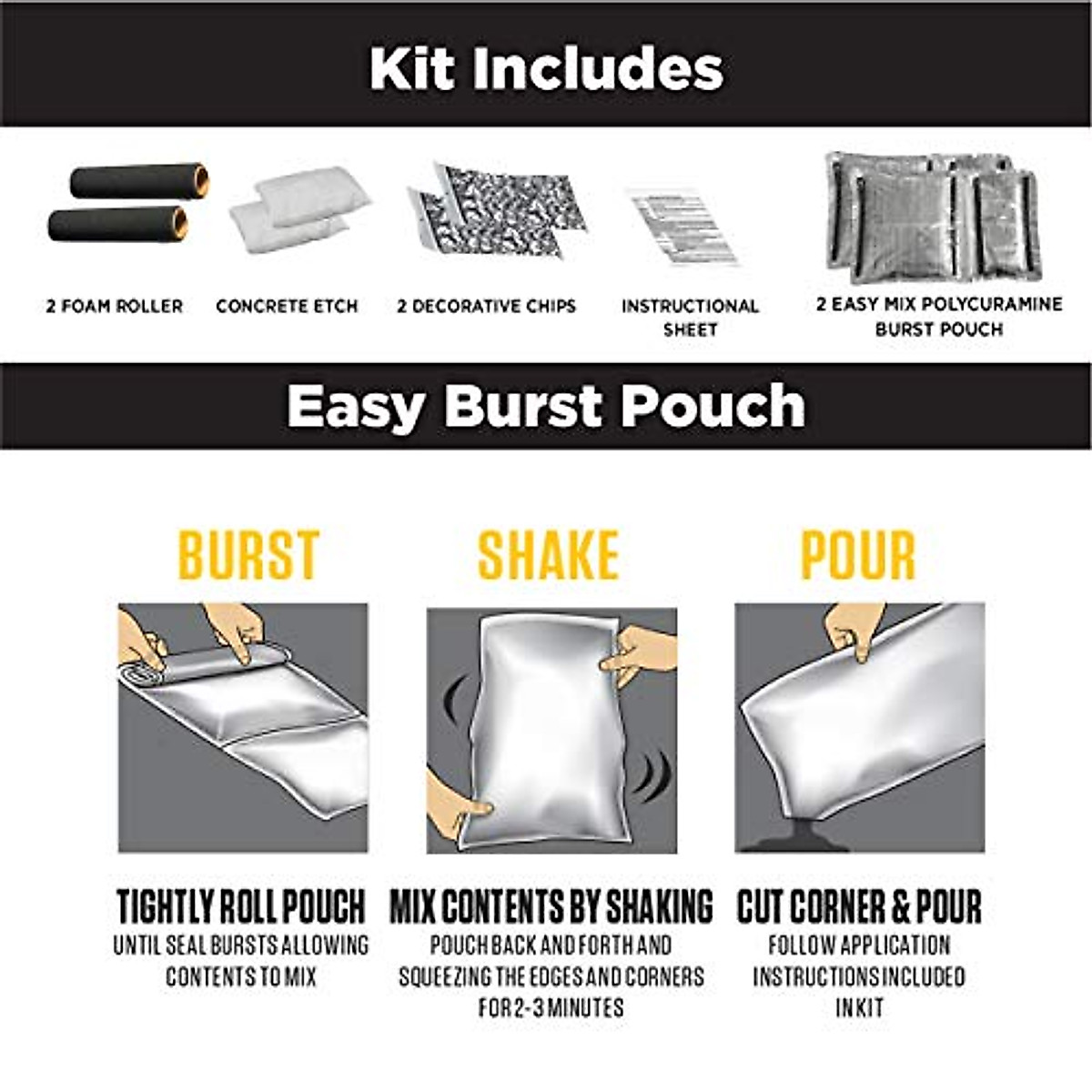 Rust-Oleum 381087 RockSolid Polycuramine 2.5 Car Garage Floor Coating Kit, Modern Greige, 180 Fl Oz (Pack of 1)