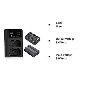 FirstPower BP-511 BP-511a Battery 2-Pack 2200mAh and Dual USB Charger for Canon EOS 5D 10D 20D 20Da 30D 40D 50D 300D D30 D60 and More Camera