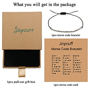 JoycuFF Morse Code Bracelets for Women Gifts for Women Birthday Christmas Gifts Women Gifts Bracelets for Women (Always In My Heart)