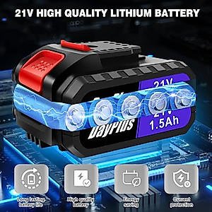 21V Cordless Drill Set, Electric Power Drill with 1 Battery and Charger, 3/8'' Keyless Chuck, 45Nm, 25+1 Torque, 2 Variable Speeds,26pcs Drill Bits & LED Electric Drill Set for Home and Garden DIY