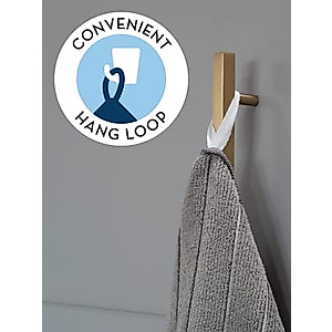 S&T INC. Soft, Absorbent Hand Towel with Hanging Loop, Microfiber Dish Towels for Kitchen, 5 Pack, 18 Inch x 26 Inch, Grey