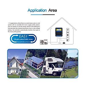 MOES Dual Power Controller 50A 5500 Watt Automatic Transfer Switch for Off Grid Solar Wind System ATS DC 12V 24V 48V AC 110V 220V.