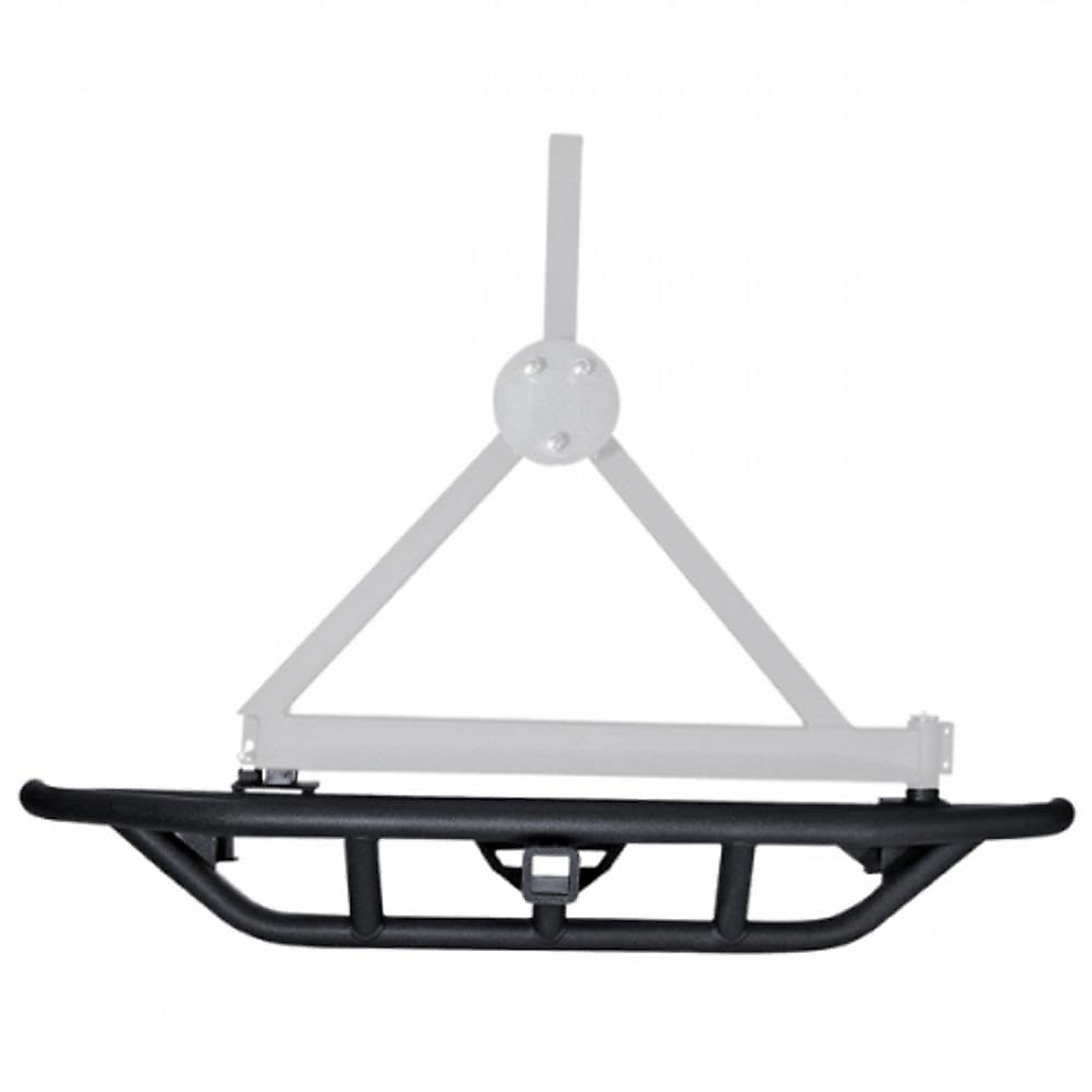 Smittybilt SRC Rear Bumper and Tire Carrier with Receiver Hitch (Black) - 76621