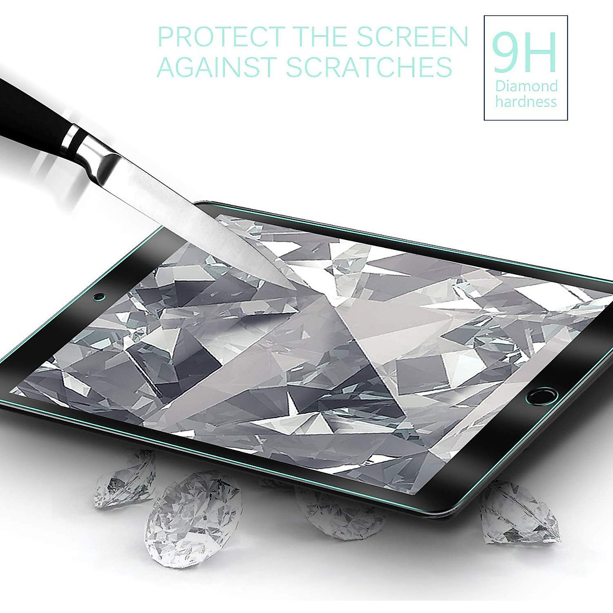TiKeDa 3 Pack Screen Protector for iPad 9th Generation 10.2 Inch iPad 8/7th Gen, Tempered Glass for iPad 9 8 7 (2021/2020/2019) -Model A2602/A2603/ A2270/A2428/ A2197/A2198/A2201