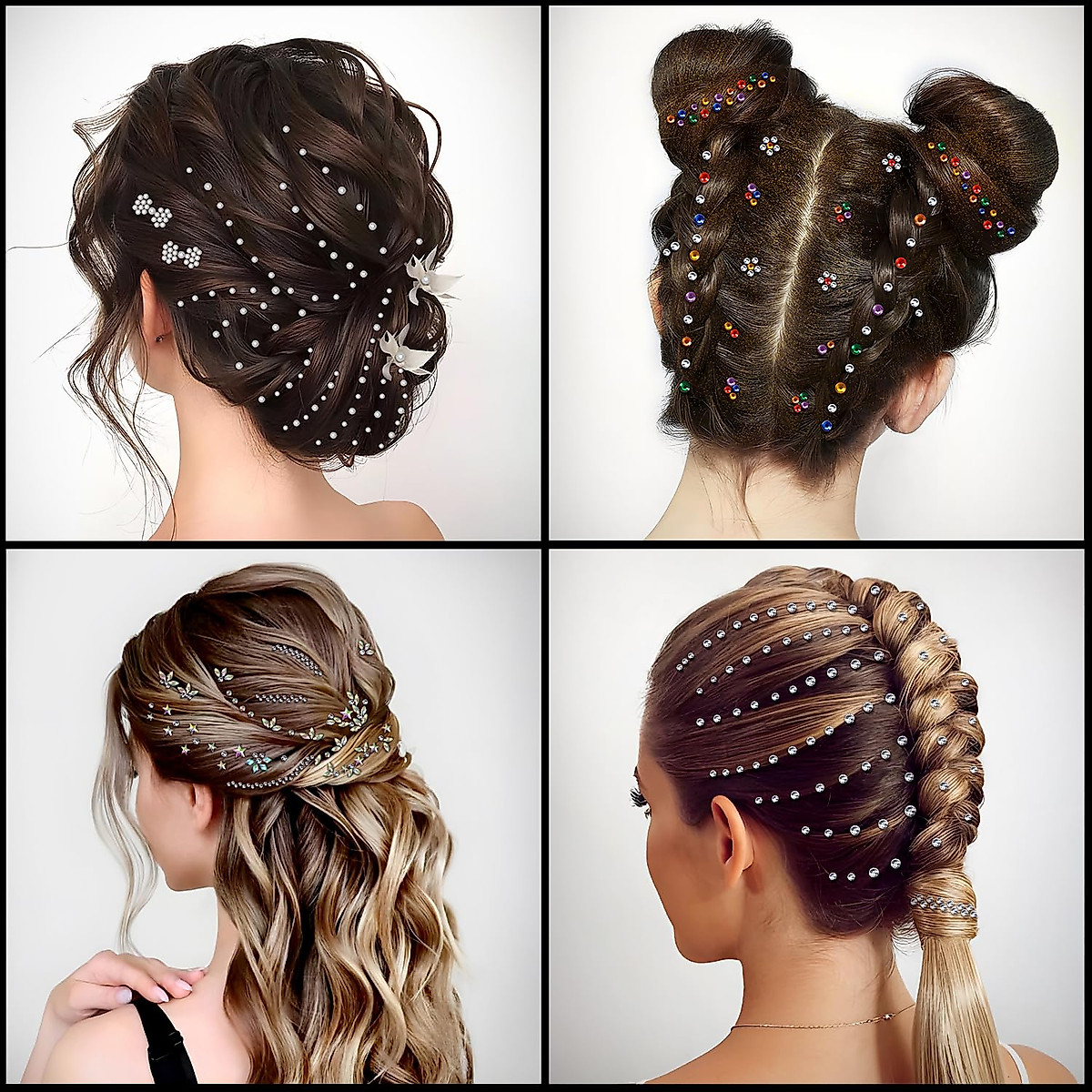 Halloween 10 Sheets Eye Body Face Gems Rhinestone Stickers Self Adhesive Rhinestones Rainbow Face Gems for Women Festival Accessory and Nail Art Decorations Bling