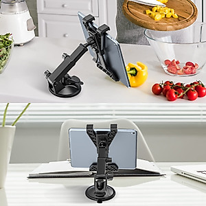 XWXELEC Car Tablet Mount Holder Dashboard & Windshield, 360° Rotatable Suction Cup Dash Stand for iPad Pro /9.7/11/10.5/Air/Mini 6 5 4, Samsung Galaxy Tab, 7"-10.5" Tablets