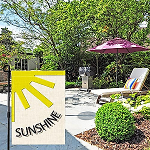 Summer Garden Flags, 18" X 12" Linen Double-sided Printing Summer Sunflowers Courtyard Decoration Flag, Small Garden Flag is Suitable for Outdoor Courtyard and Home Holiday Decoration