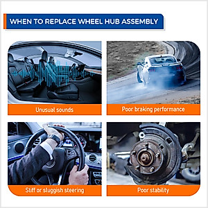 PAROD Pair 515003 Front Wheel Hub Bearing Assembly Fit for 1997-2001 Mercury Mountaineer, 1995-2001 Ford Explorer, 2001-2009 Ranger, B4000, 2001-2005 Explorer Sport Trac, 2001-02 Mazda B3000 4WD W/ABS