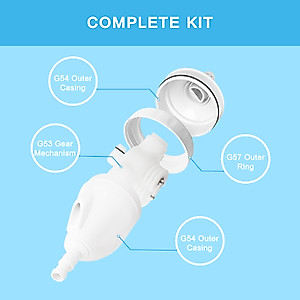 Upgraded G52 Backup Valve Compatible with Polaris 180,280,380 Pool Cleaner Replace Part Replacement Kit with G53 Gear Mechanism,G57 Collar