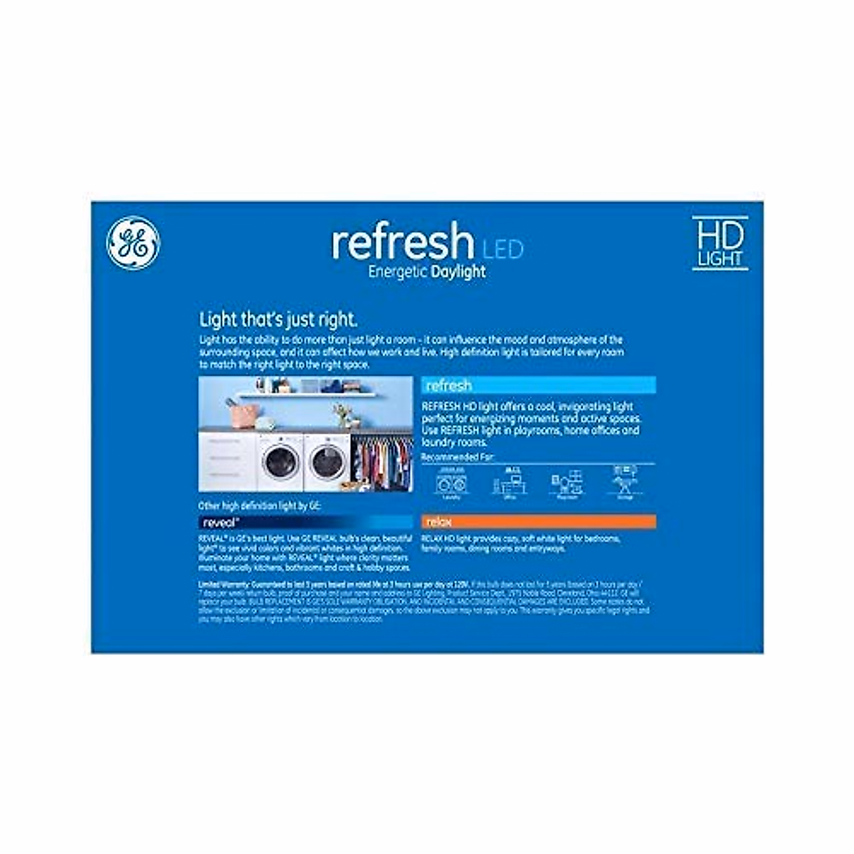 GE Refresh 60-Watt EQ A19 Daylight Dimmable LED Light Bulb (8-Pack)