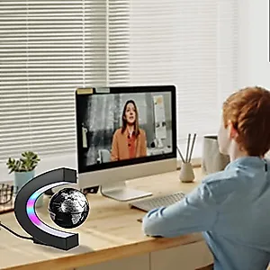 REHAVE Holiday Birthday Gifts for Kids, Graduation Gifts for Him, Magnetic Levitation Floating World Map Globe with C Shape Base, LED Light Lamp - Gifts for Men, Boyfriend, Dad, Fathers Day Gifts