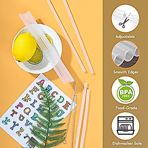 Miracredo 8 PCS Replacement Straws Compatible with Takeya, ThermoFlask, Hydro Flask Wide Mouth Straw Lid Water Bottles, BPA Free, Comes with 2 Cleaning Brushes and Stickers