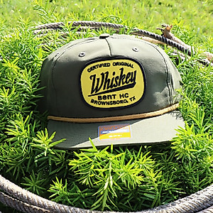 WHISKEY BENT HAT CO. Certified Original Whiskey Bent Patch Adjustable Snapback Hat (US, Alpha, One Size, One Size, Green -Sarge-)