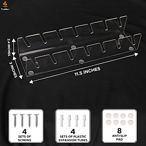 EcoNour Acrylic Hat Organizer (2-Pack) | Sleek Hat Stand for 14 Baseball Caps | Display Organizer Perfect for Bedroom, Closet, Office | Clear Cap Storage Holder for Ball Cap