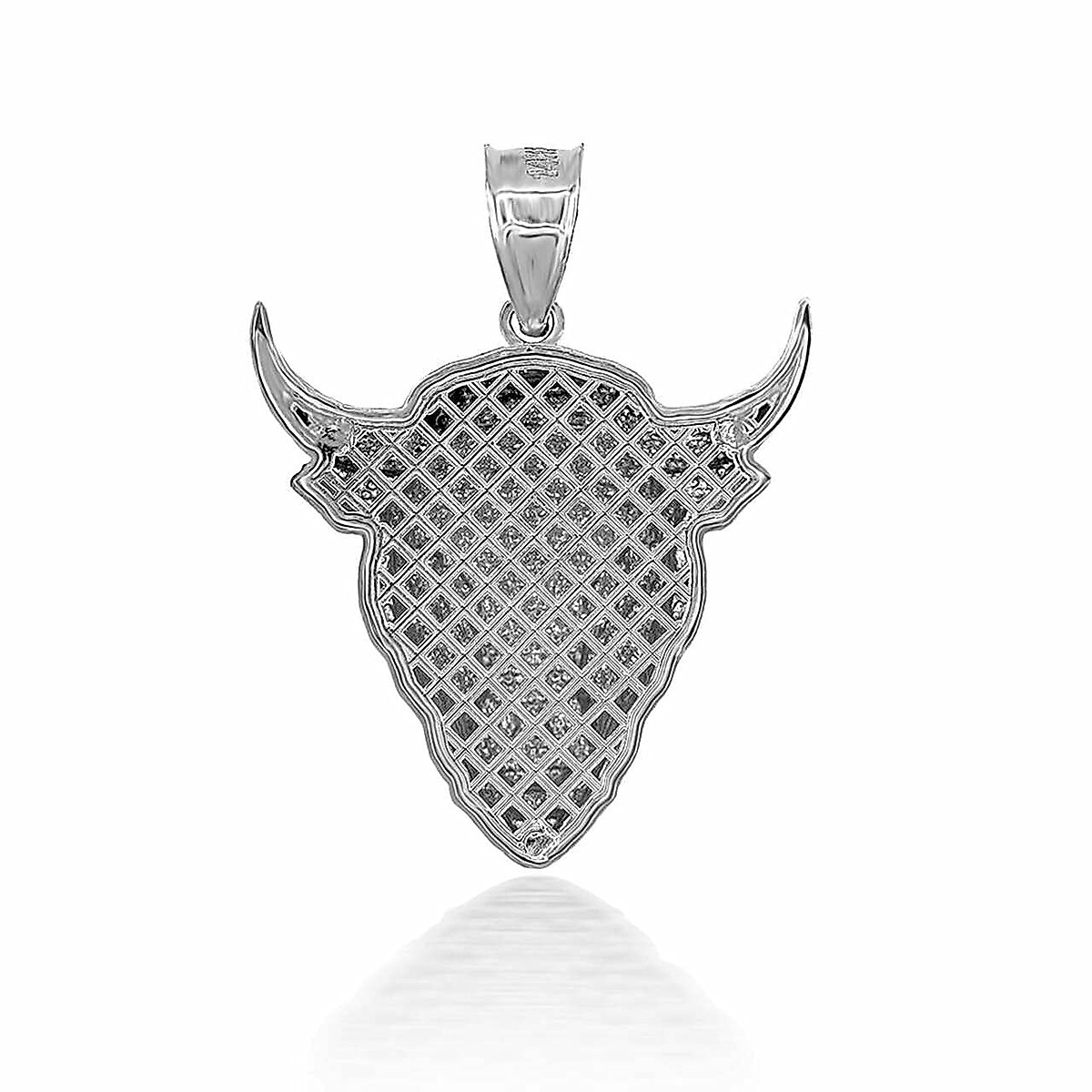 Certified 925 Sterling Silver Taurus Bull Head Animal Necklace Pendant