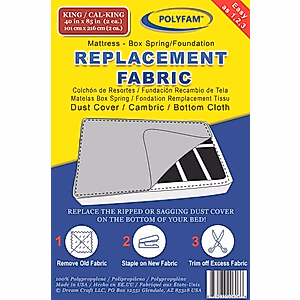 Bed Dust Cover – Cambric – Bottom Cloth/Replacement Fabric for Underside of Mattress Box Spring or Foundation