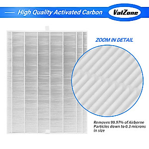 VALZONE 2 Sets 116130 True HEPA Replacement Filter H Combo Packs, Compatible with Winix 5500-2 and Model AM80, Part #116130, 2 Premium H13 True HEPA and 2 Activated Carbon Filters