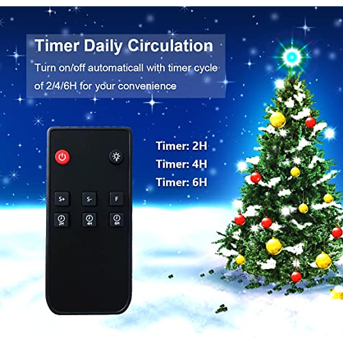 UPODA LED Snowfall Projector Lights Outdoor Christmas Snowfall Light Waterproof with Wireless Remote for Garden House Xmas, Valentine’s Day, Wedding, Parties