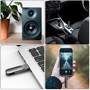 Vansuny 128GB USB C Flash Drive, Dual 2-in-1 OTG Type C 3.0 Metal Rugged Swivel Thumb Drive Memory Stick Jump Drive Photo Stick for Android Smartphone Tablet Mac PC Computers MacBook Laptop