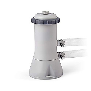 Intex Greywood Prism Frame 15' x 48" Round Above Ground Outdoor Swimming Pool Set with 1000 GPH Filter Pump, Ladder, Ground Cloth, and Pool Cover