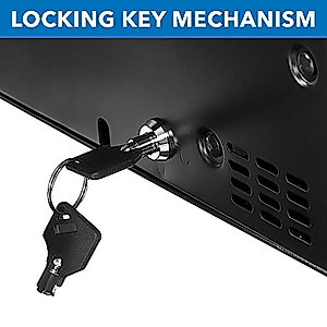 Mount-It! Anti-Theft Kiosk Stand for iPad, iPad Pro, iPad Air, Samsung Tab A | Secure iPad 10.2 Retail Kiosk | Locking Counter-Top Tablet Stand for 10.2 and 10.5" Tablets, Black