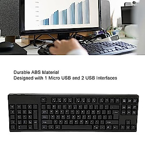 GOWENIC 109 Keys Left Handed Keyboard, Multimedia USB Ergonomic Keyboard, Plug and Play Office Keyboard, Reduce Back and Shoulder Strain to Improve Posture
