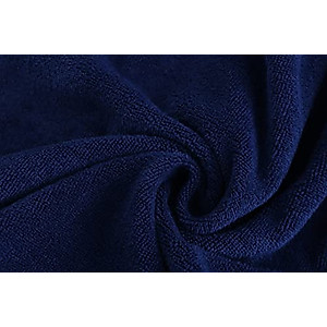 E.W Apparel Kids Boys Girls Hooded Towelling Bathrobe Dressing Gown 100% Cotton Terry Towel Soft Terry Cloth Robe 5-16 Years(Navy,7-8 Years), 2022-09-13