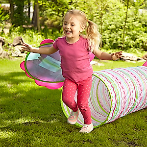 Melissa & Doug Sunny Patch Cutie Pie Butterfly Crawl-Through Tunnel (E-Commerce Packaging) - Indoor Outdoor Baby Tunnel Crawl Developmental Activity Toy