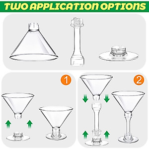 100 Pcs Plastic Martini Glasses 5 oz Disposable Cocktail Glasses Tall Mini Martini Plastic Cups Unbreakable Appetizer Dessert Cups for Margarita Wine Champagne Ice Cream Wedding Party Bar Event