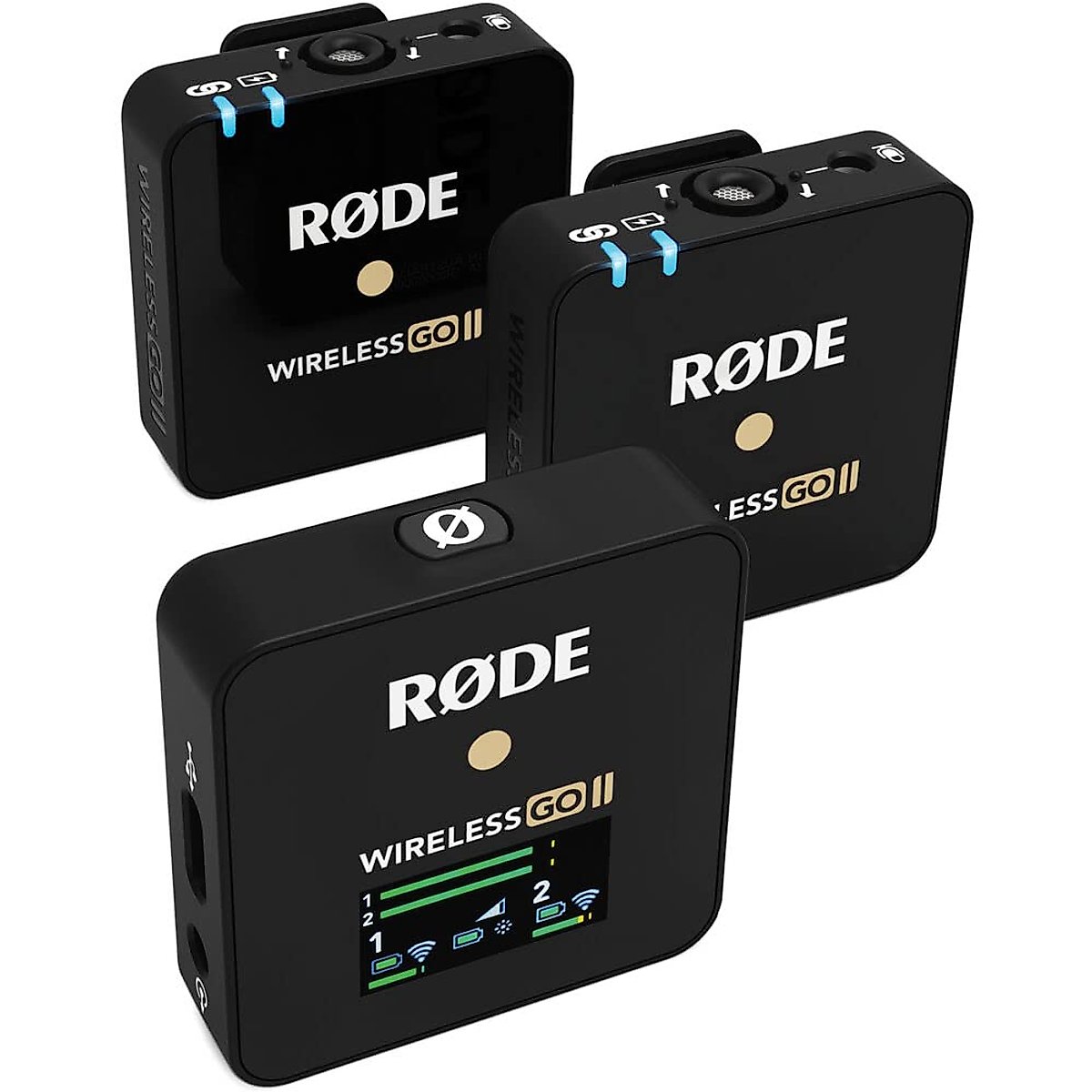 Rode Wireless GO II 2-Person Compact Digital Wireless Microphone System/Recorder Bundle with ZG-R30 Charging Case Wireless GO/Wireless GO II Microphone System