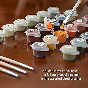 JLHATLSQ Halloween Paint by Numbers Kits for Adults, Horror DIY Paint by Numbers for Beginner, Scream Paint by Number for Gift and Home Decor 16X20 Inch