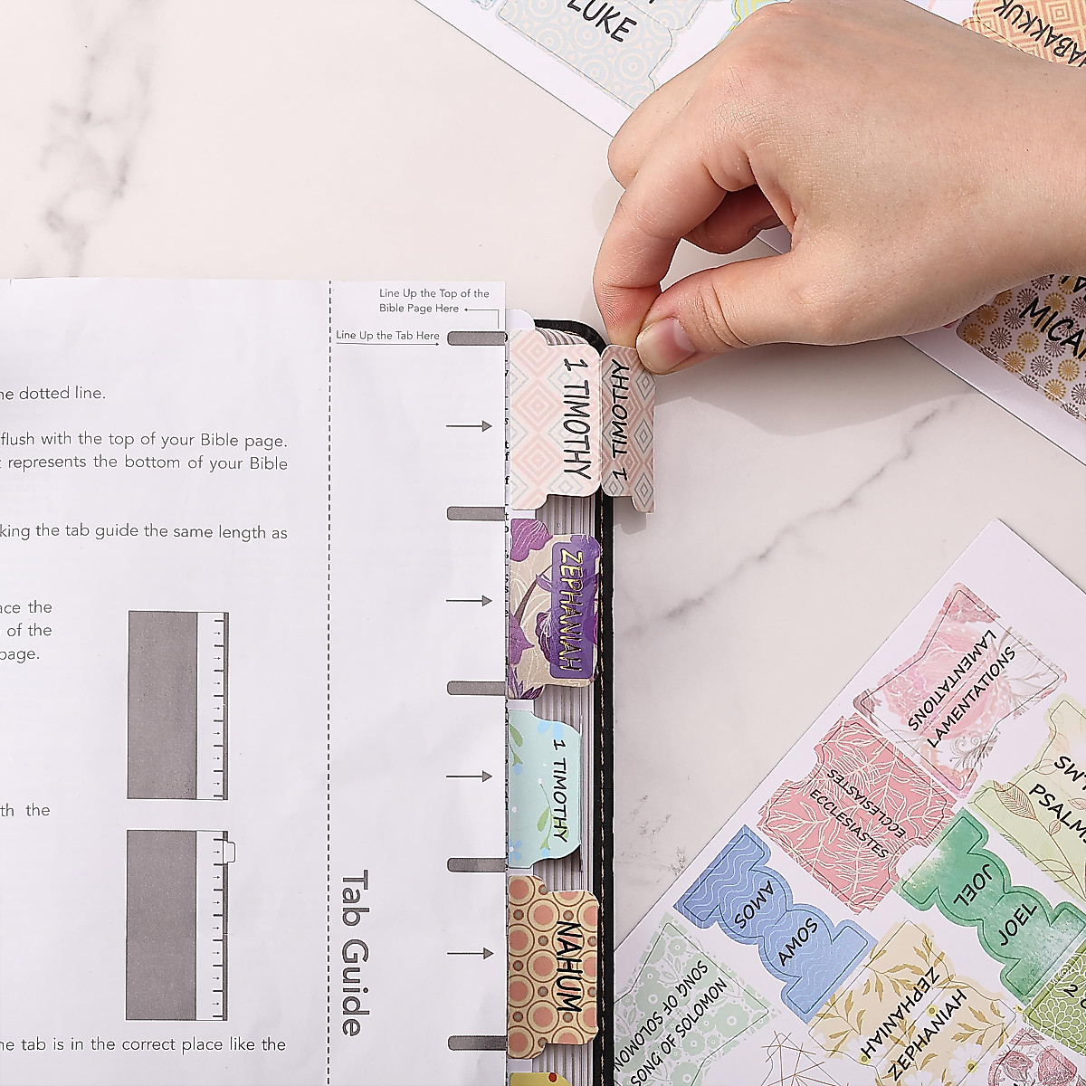 Mr. Pen- Bible Tabs, 3 Different Design, 222 Tabs, Bible Journaling Supplies, Bible Tabs Old and New Testament, Bible Tabs for Women, Bible Book Tabs, Bible Study Supplies, Tabs for Bible