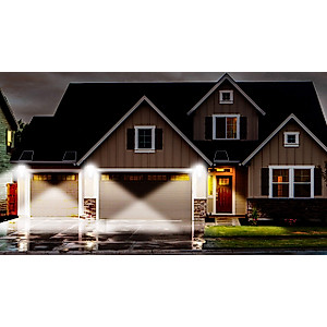 eLEDing 1000LM CREE LED World's 1st AI Smart 180-Degree Motion Activated Outdoor Solar Powered Security Flood Spot Parking Garden Backyard Path Light Floodlight