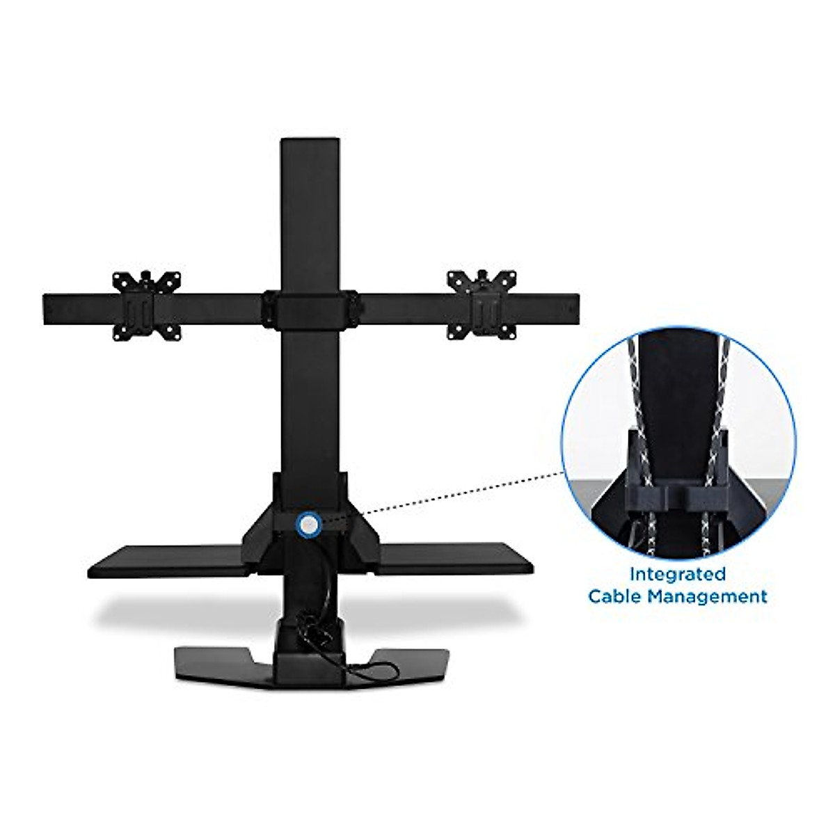 Mount-It! Motorized Sit Stand Desk Converter - Dual Monitor