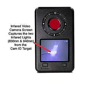 Mic-Lock Camera Finder Pro Black - Anti-Spy Hidden Camera Detector with Light Mode, Night Vision Mode, & Camera Finder Trainer