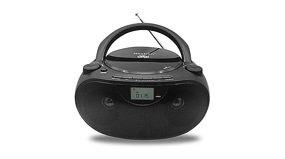 Nextron Portable Bluetooth CD Boombox | AM/FM Radio & USB