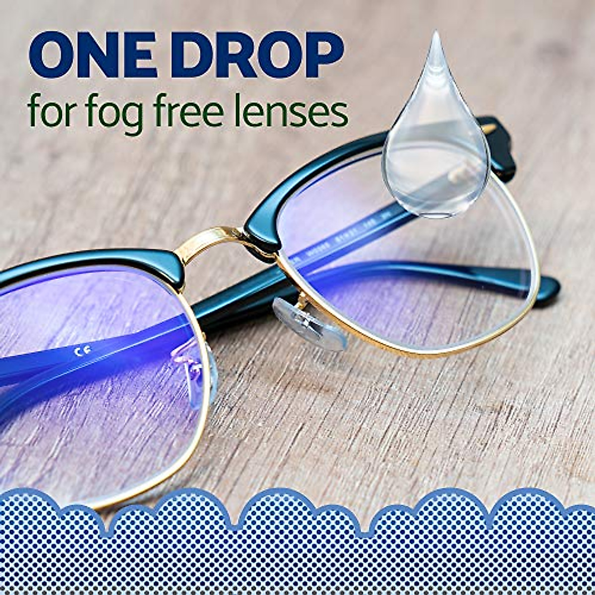 Optix 55 Anti Fog Treatment for Anti-Reflective Lenses (1 Pack) | Anti Fog for Goggles, Glasses, Snorkel Mask, Ski Masks | Superior Defogger for AR Glasses | Antifog Prevents Lens Fog for Days