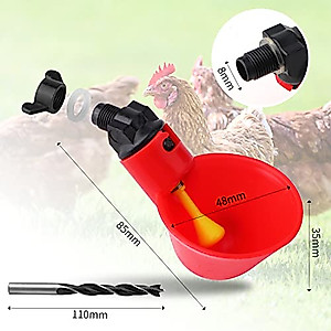 erduoduo 24 Packs Poultry Drinking Watering Cups for Chicken/Quail Water Cups Drinker Automatic Farm