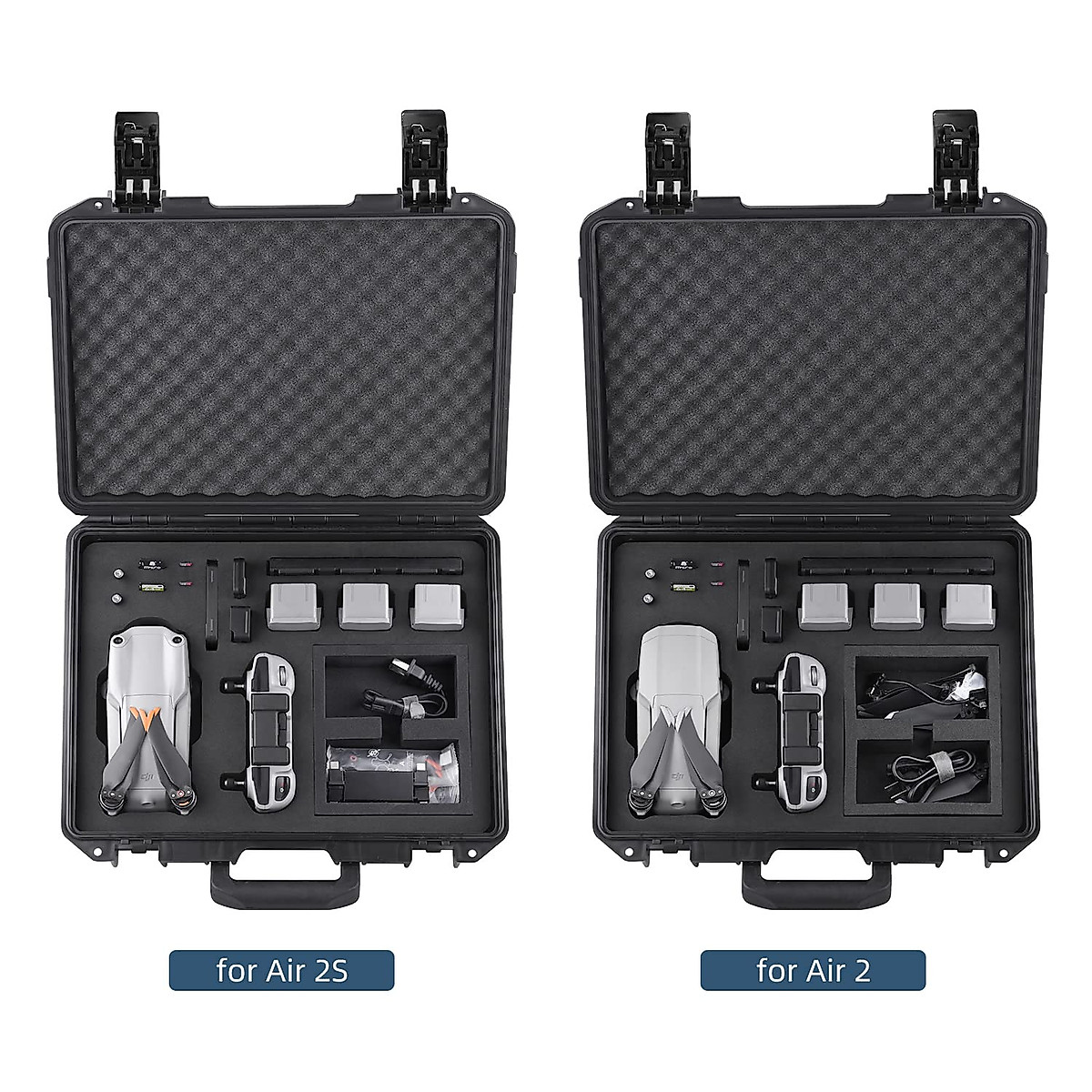 HeiyRC Waterproof Hard Case for DJI Mavic Air 2 2S Fly More Combo Drone Remote Controller Accessories Storage Suitcase Protective Travel Box